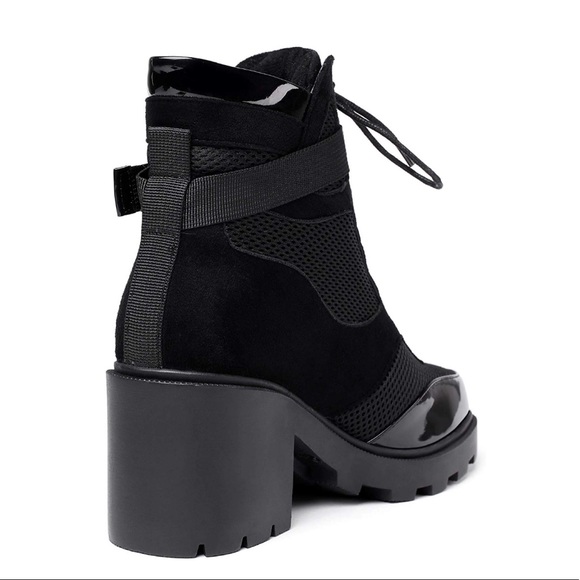 Shoes | Lace Up Chunky Heel Platform Combat Boots | Poshmark